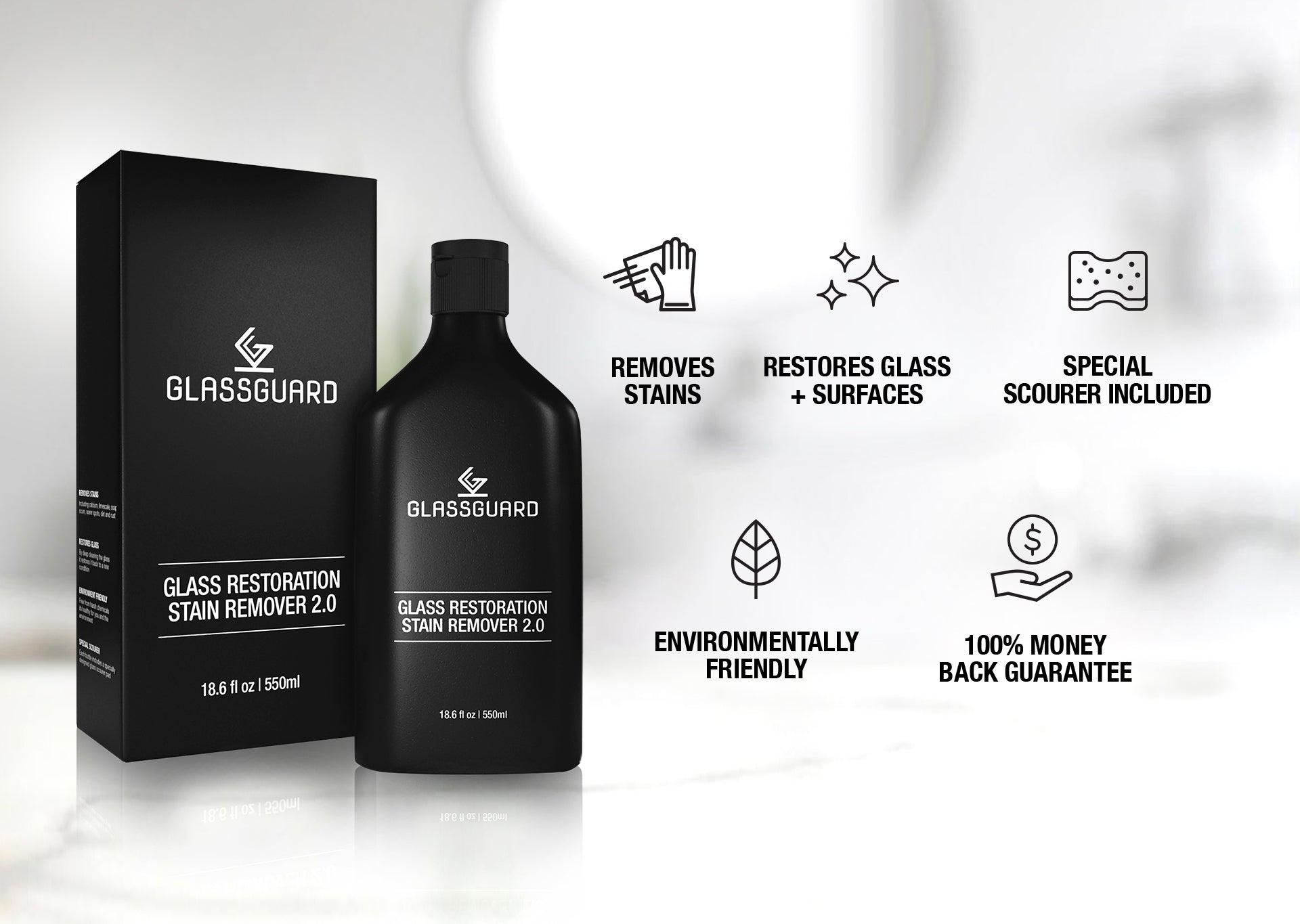 GLASSGUARD™ Glass Restoration Stain Remover 2.0